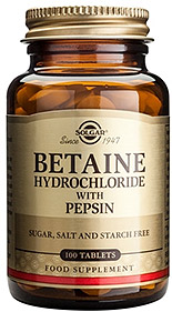 Betaine Hydrochloride with Pepsin van Solgar